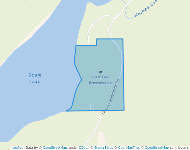 Scum Lake Recreation Site in Nemaiah Valley | Map and Routes
