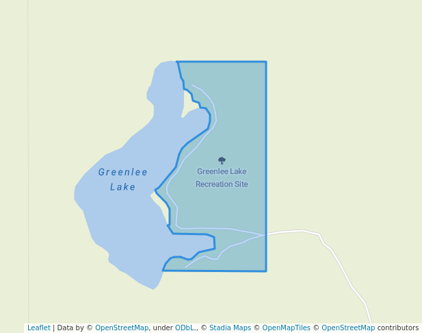 Greenlee Lake Recreation Site in Canim Lake | Map and Routes