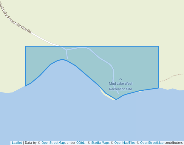 Mud Lake West Recreation Site in Avola | Map and Routes