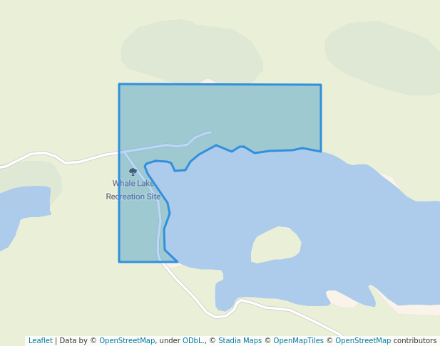 Whale Lake Recreation Site in 70 Mile House | Map and Routes