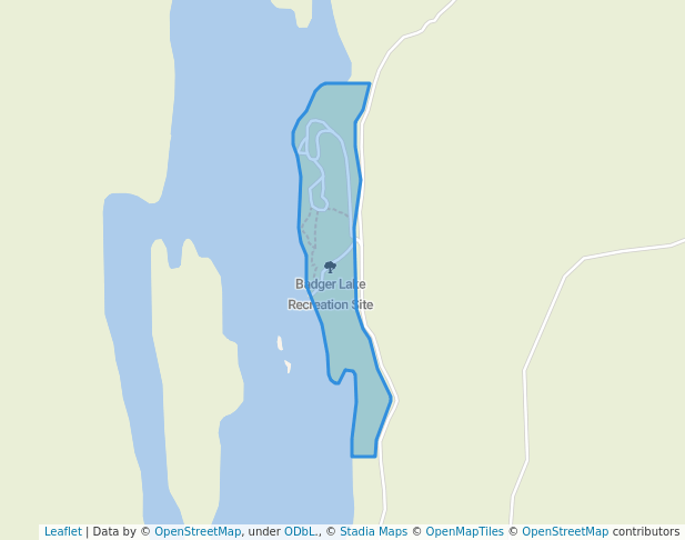 Badger Lake Recreation Site in McLure | Map and Routes