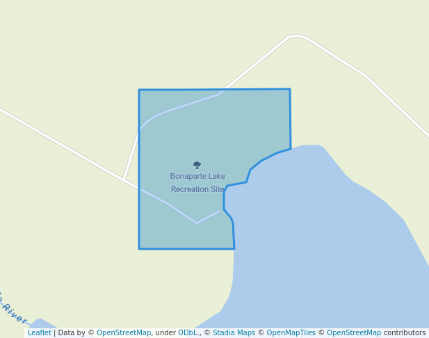 Bonaparte Lake Recreation Site in Darfield | Map and Routes