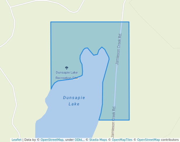 Dunsapie Lake Recreation Site in Darfield | Map and Routes