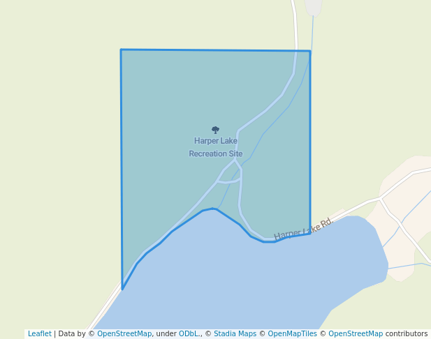 Harper Lake Recreation Site in Pritchard | Map and Routes