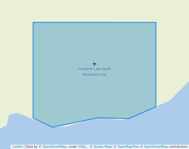 Humamilt Lake North Recreation Site in Avola | Map and Routes