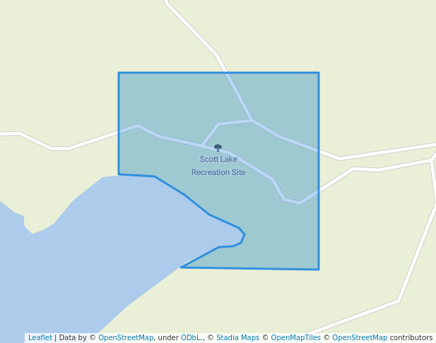 Scott Lake Recreation Site in Darfield | Map and Routes