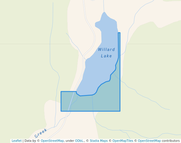 Willard Lake Recreation Site in Ashcroft | Map and Routes