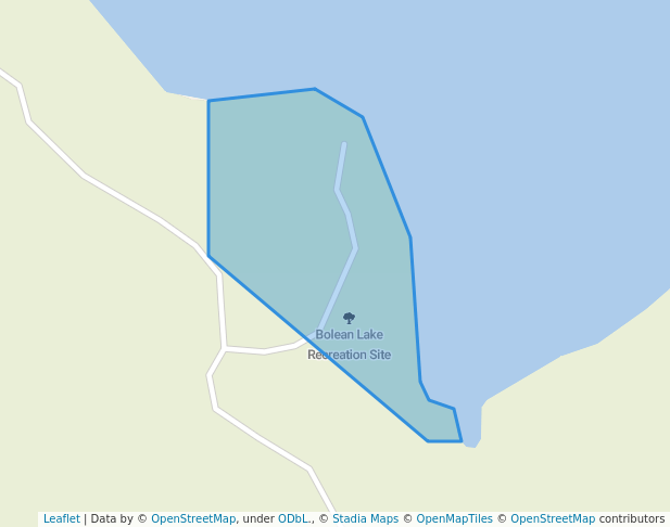 Bolean Lake Recreation Site in Fsr | Map and Routes