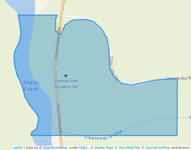Charcoal Creek Recreation Site in Pritchard | Map and Routes