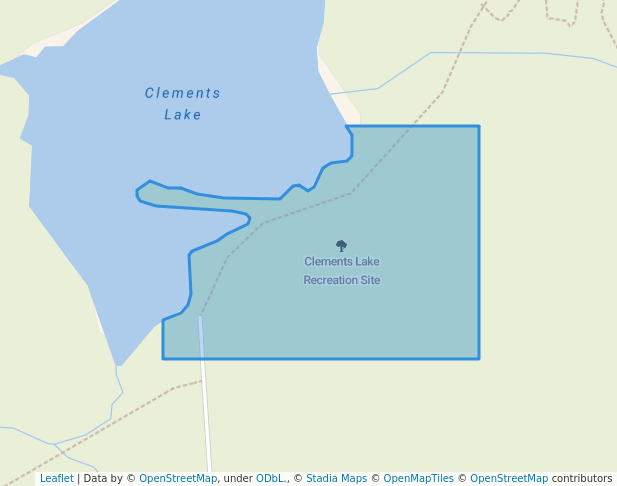 Clements Lake Recreation Site in Gitwinksihlkw | Map and Routes