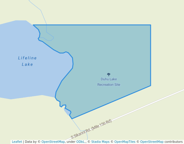 Duhu Lake Recreation Site in Tsay Keh Dene | Map and Routes