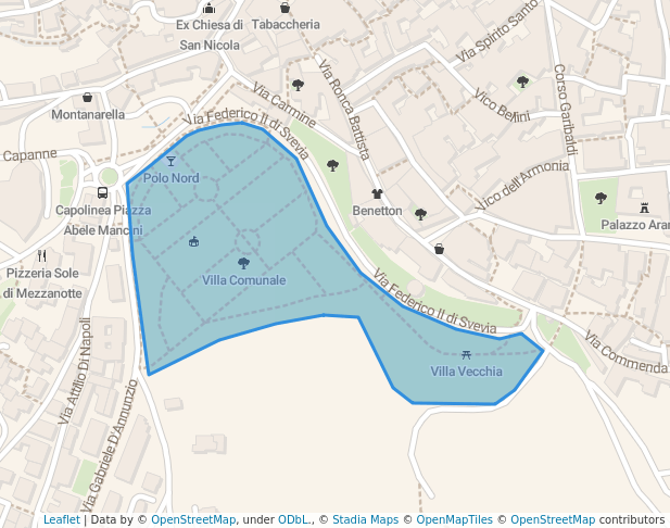 Villa Comunale in Melfi | Map and Routes