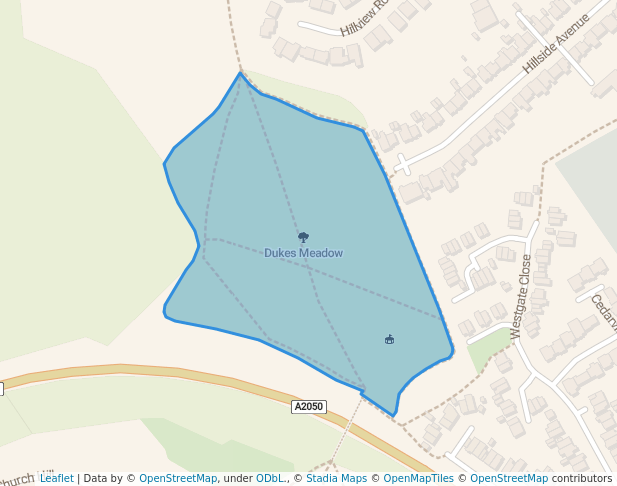 Dukes Meadow in Canterbury | Map and Routes