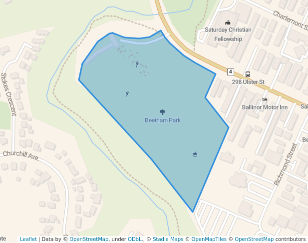 Beetham Park in Hamilton | Map and Routes