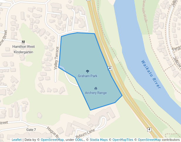 Graham Park in Hamilton | Map and Routes