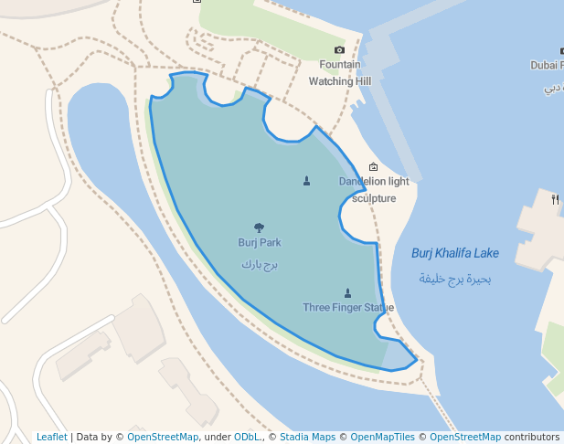 Burj Park in Dubai | Map and Routes