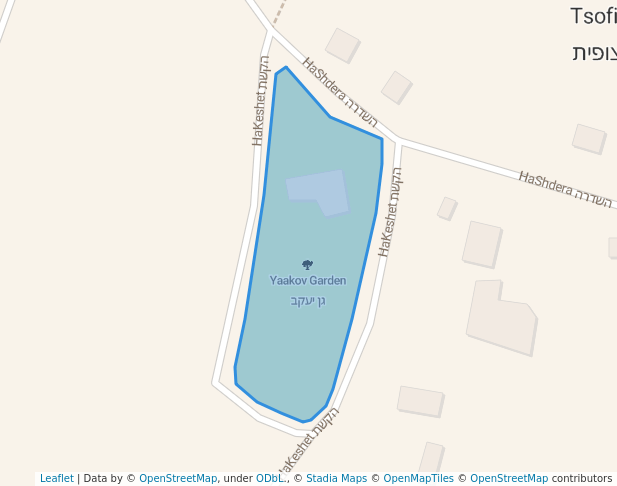 Yaakov Garden in Tzofit | Map and Routes