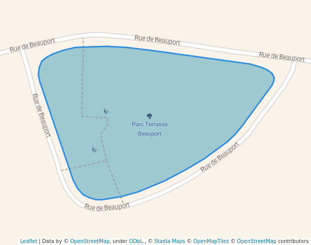 Parc Terrasse Beauport in Mercier | Map and Routes