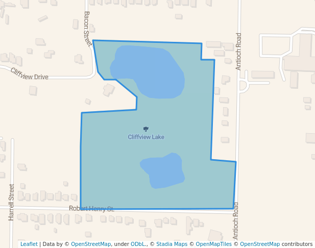 Cliffview Lake in Macon | Map and Routes