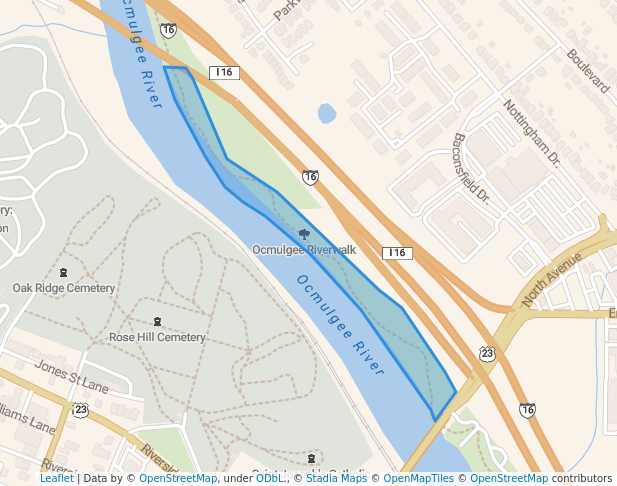 Ocmulgee Riverwalk in Macon | Map and Routes