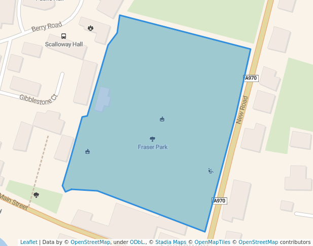 Fraser Park in Scalloway | Map and Routes