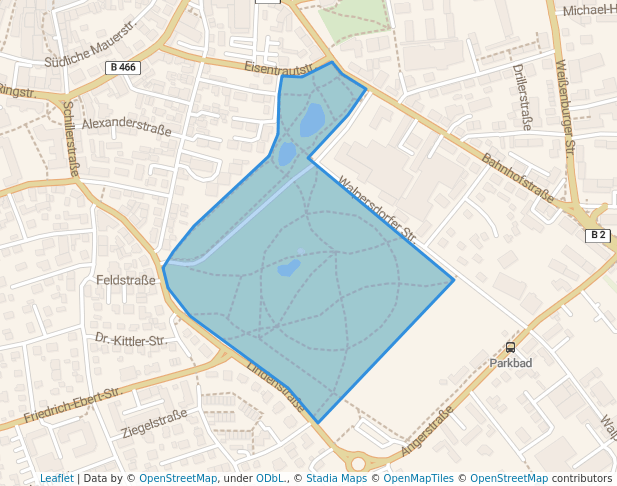 Stadtpark in Schwabach | Map and Routes