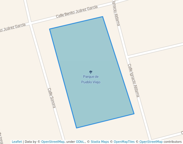 Parque de Pueblo Viejo in Navojoa | Map and Routes