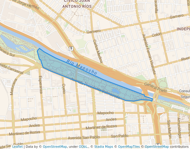 Parque de los Reyes in Santiago | Map and Routes