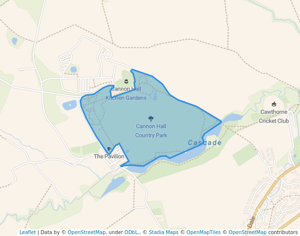 Cannon Hall Country Park in Cawthorne | Map and Routes