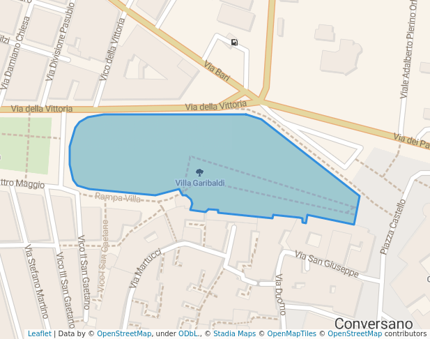 Villa Garibaldi in Conversano | Map and Routes