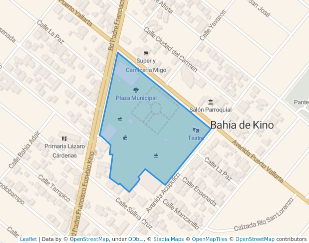 Plaza Municipal in Bahía de Kino | Map and Routes