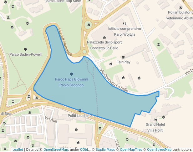Parco Papa Giovanni Paolo Secondo in Siracusa | Map and Routes