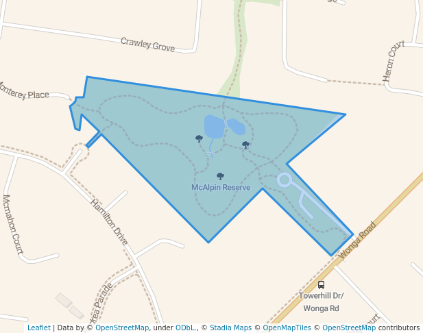 McAlpin Reserve in Ringwood North | Map and Routes