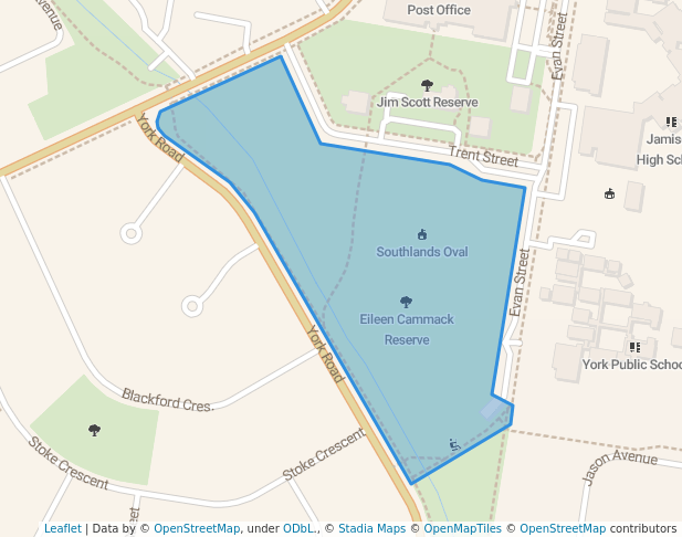Eileen Cammack Reserve in South Penrith | Map and Routes