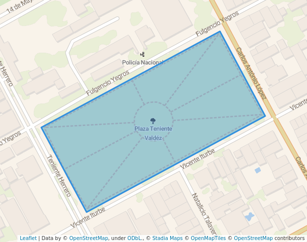 Plaza Teniente Valdéz in Ponta Porã | Map and Routes