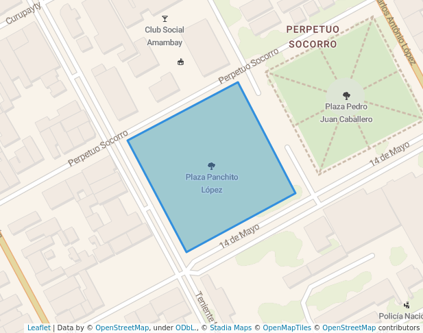 Plaza Panchito López in Ponta Porã | Map and Routes