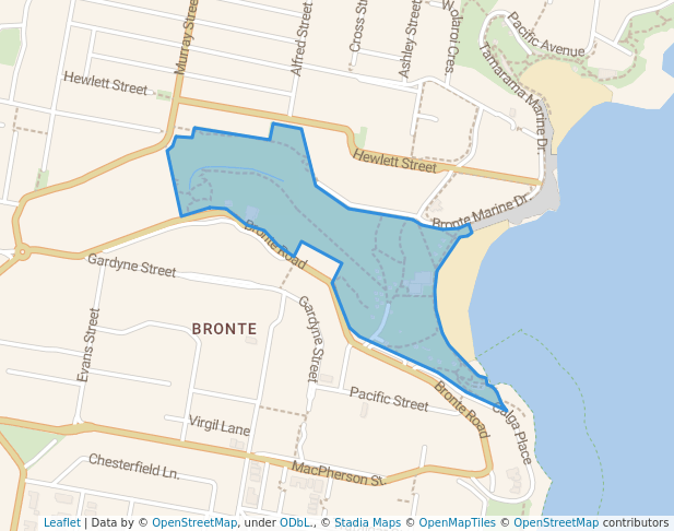 Bronte Park in Bronte | Map and Routes