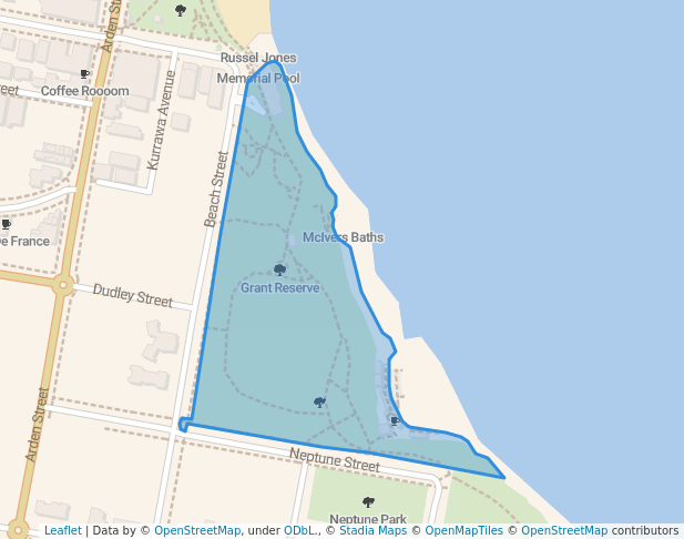 Grant Reserve in Coogee | Map and Routes