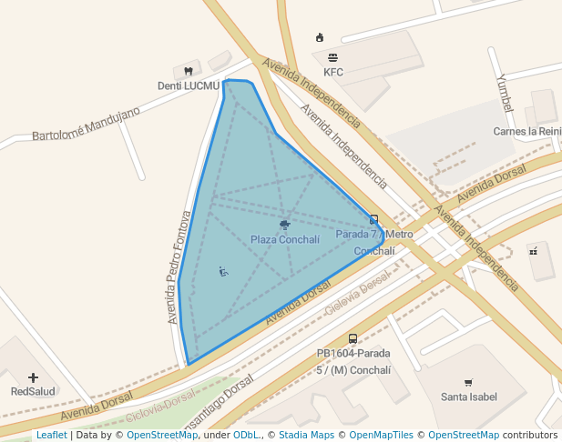 Plaza Conchalí in Conchalí | Map and Routes