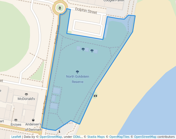 North Goldstein Reserve in Coogee | Map and Routes