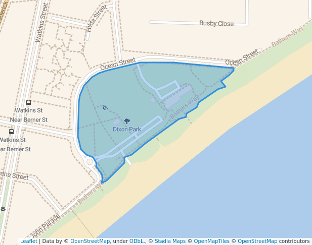 Dixon Park in Merewether | Map and Routes