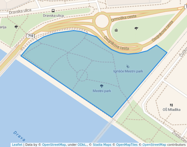 Mestni park in Ptuj | Map and Routes