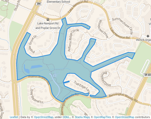 Autumnwood Park in Reston | Map and Routes