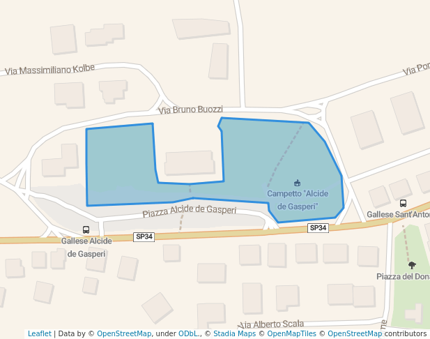Piazza Alcide de Gasperi in Gallese | Map and Routes