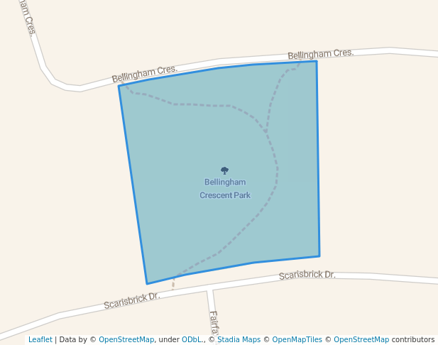 Bellingham Crescent Park in Kirwan | Map and Routes