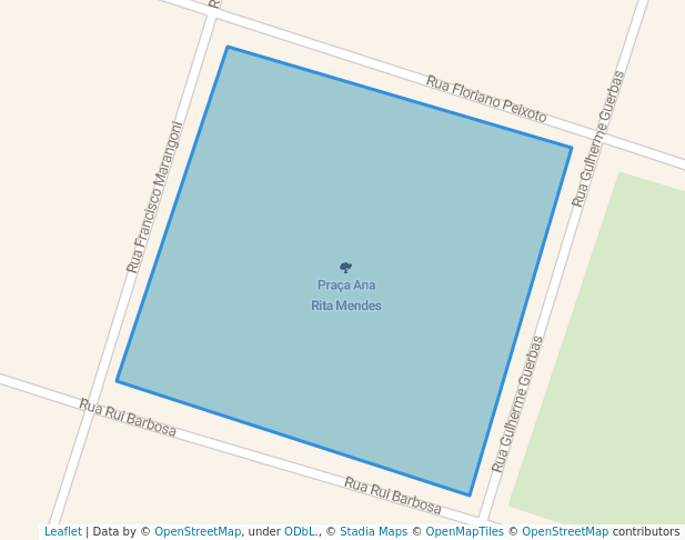 Praça Ana Rita Mendes in Buritama | Map and Routes