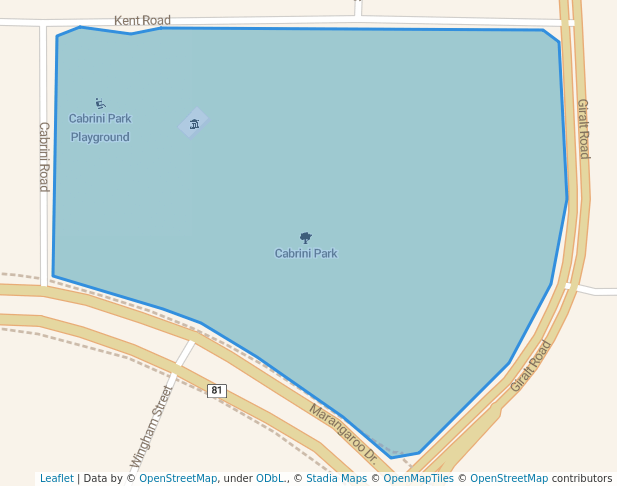 Cabrini Park in Marangaroo | Map and Routes