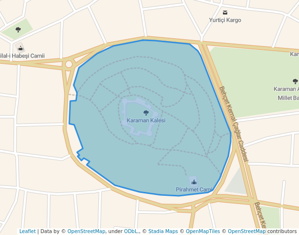 Karaman Kalesi in Karaman | Map and Routes