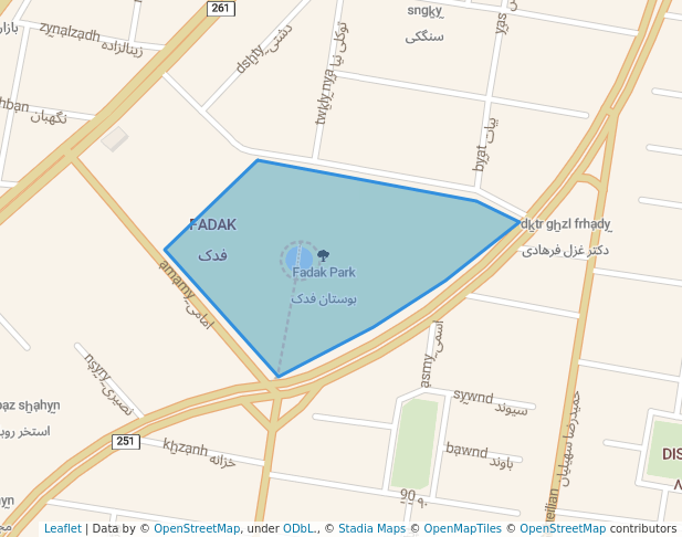 Fadak Park in Tehran | Map and Routes