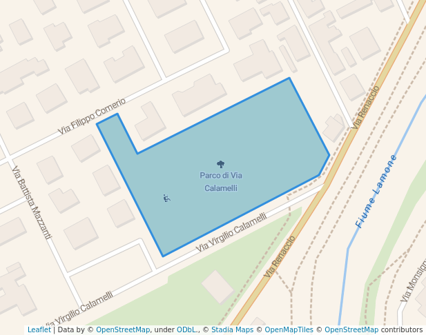 Parco di Via Calamelli in Faenza | Map and Routes